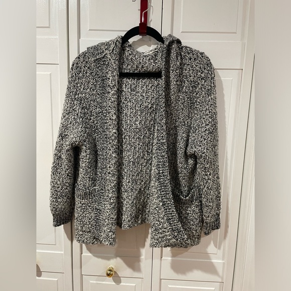 Garage | Sweaters | Garage Hooded Open Knit Cardigan With Pockets ...
